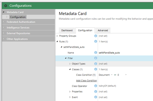 Set workflow and state with M-Files metadatacard configuration