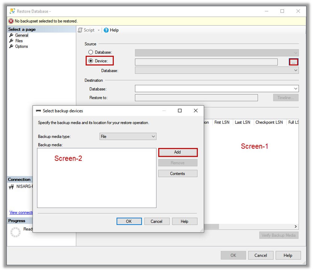 Restore Sql Backups Using Multiple Backup Files