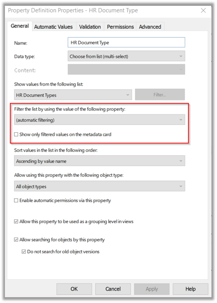 "Invalid search condition" Warning in M-Files Desktop Client When Opening Dropdown Property